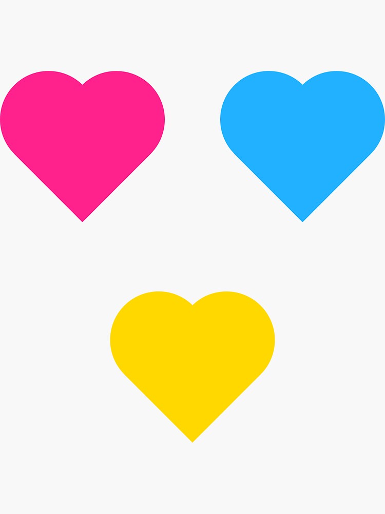 "Pan Hearts Pack" Sticker for Sale by neopronouns | Redbubble