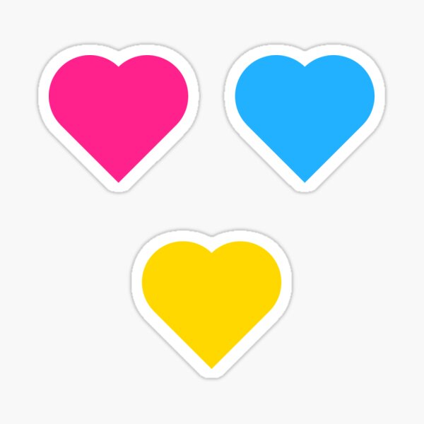 "Pan Hearts Pack" Sticker for Sale by neopronouns | Redbubble
