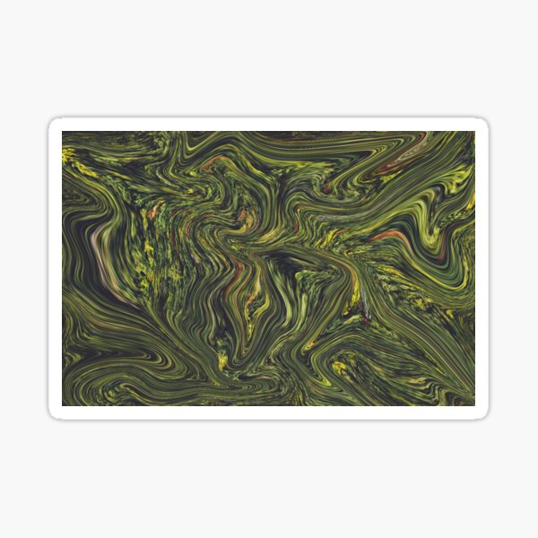 "Abstract Colorful Swirl Textures Green" Sticker by store-of-mimi ...
