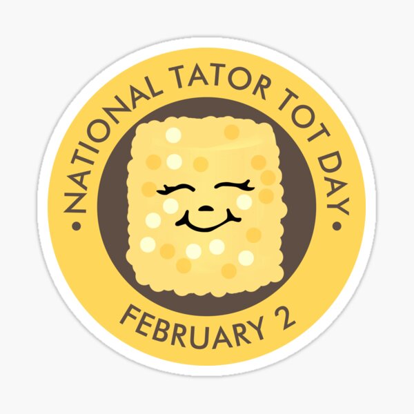 "National Tater Tot Day, kawaii tot" Sticker by HolidayBug | Redbubble