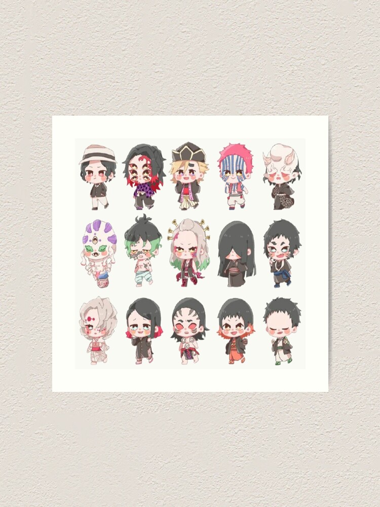 "demon Slayer upper moons - kawaii demon Slayer " Art Print by suny ...