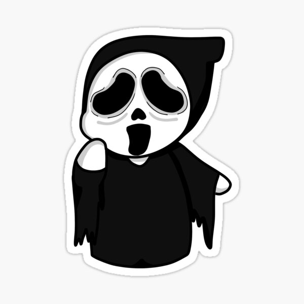 "The Ghostface Chibi " Sticker for Sale by Brainrotstore | Redbubble
