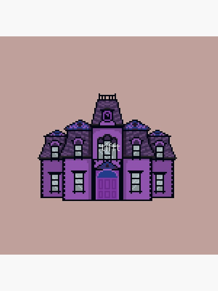 "Victorian Gothic Purple Mansion Library Pixel Art" Poster for Sale by ...