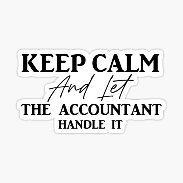 "novelty accountant" Sticker by usamathecreator | Redbubble