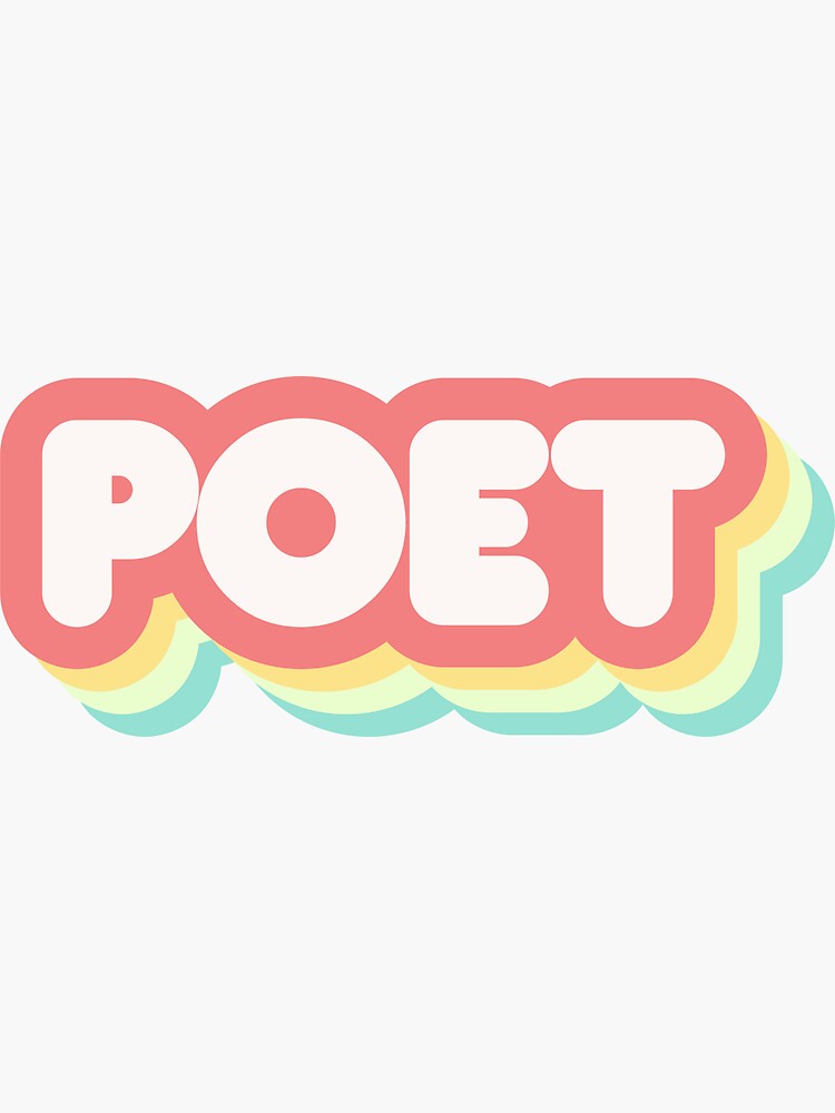 "Cute Poet" Sticker by TiltedBearDsign | Redbubble