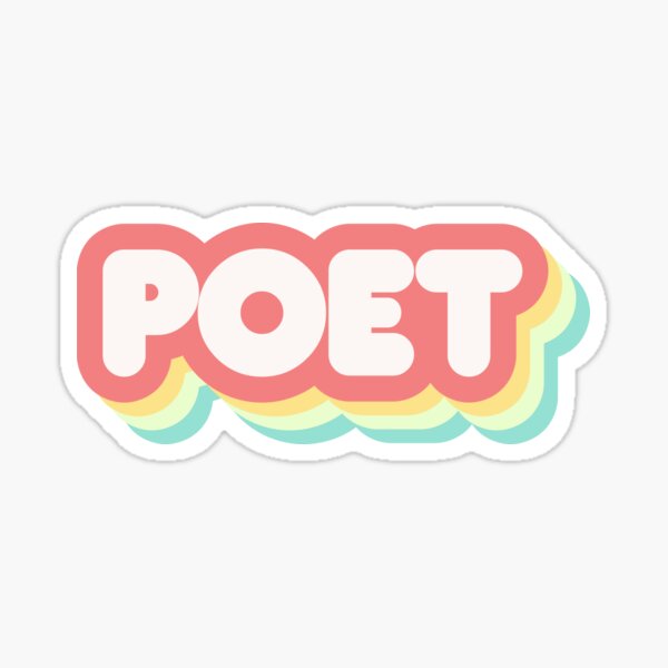 "Cute Poet" Sticker by TiltedBearDsign | Redbubble