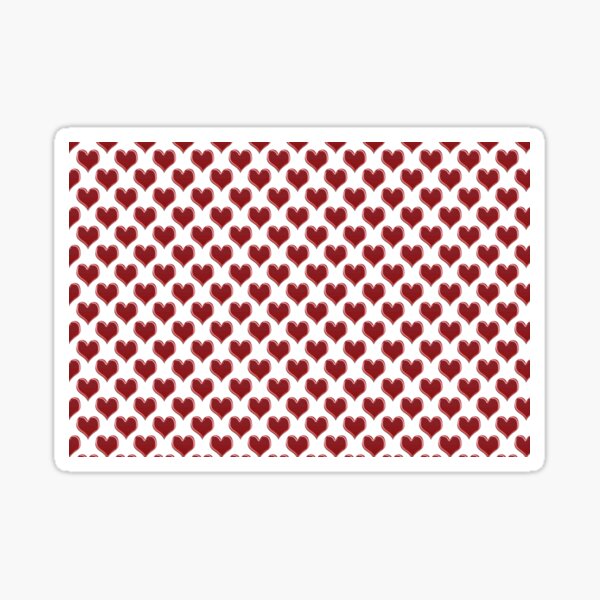 "Red Heart Pattern" Sticker by Lathomas1 | Redbubble