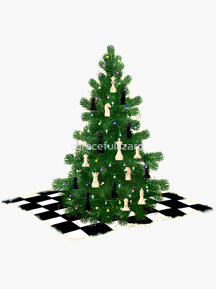 "Chess Christmas Tree" Sticker for Sale by gracefullizard | Redbubble