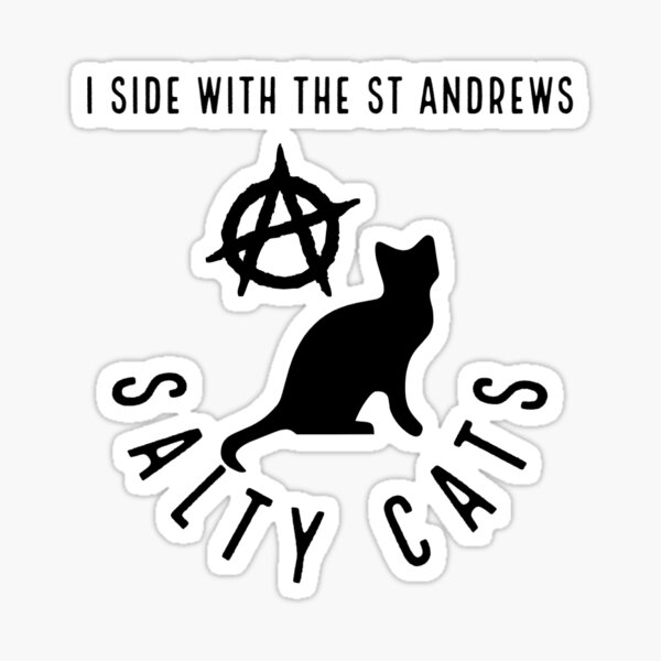 "St Andrews Salty Cats" Sticker for Sale by PC-Merch | Redbubble