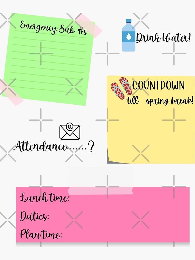 "Teacher essential stickers for Spring semester! sticker pack" Sticker ...