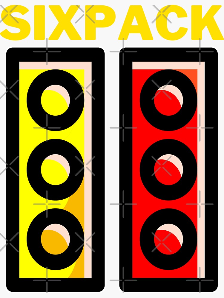 "Funny check my six pack " Sticker by erozzz | Redbubble