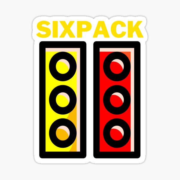 "Funny check my six pack " Sticker by erozzz | Redbubble