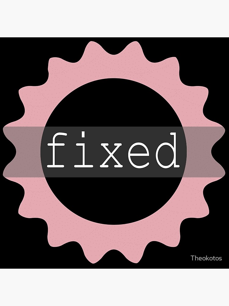 "Fixed Logo Fixie Bike Logo icon" Photographic Print by Theokotos ...
