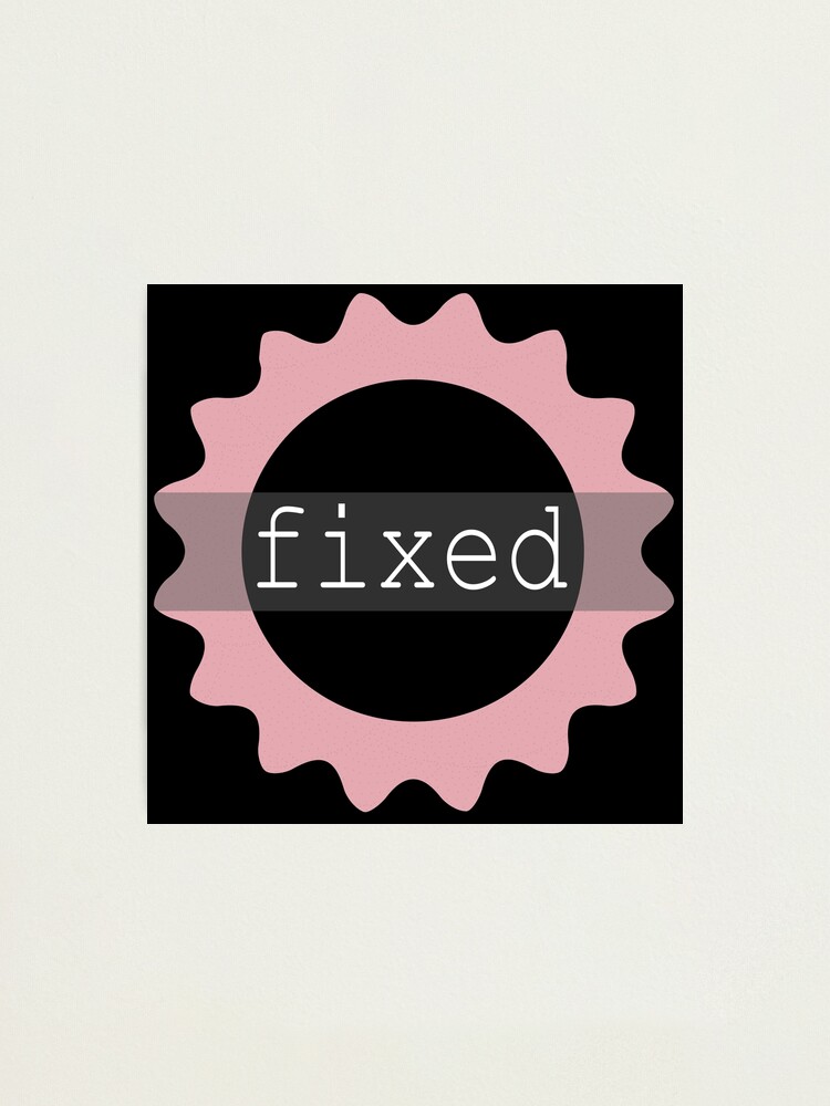 "Fixed Logo Fixie Bike Logo icon" Photographic Print by Theokotos ...