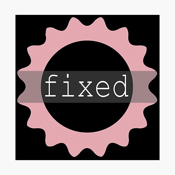 "Fixed Logo Fixie Bike Logo icon" Photographic Print by Theokotos ...