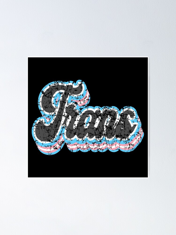 "Retro Trans Pride Logo" Poster for Sale by Alethium-Art | Redbubble