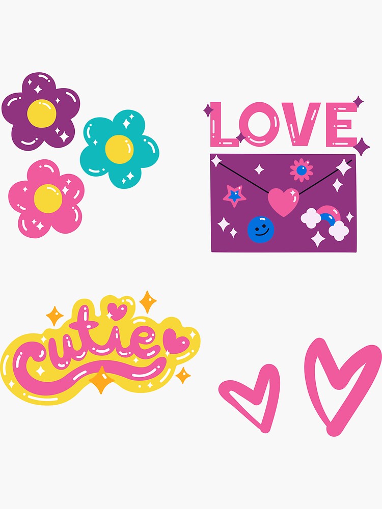 "Girly Stickers Pack" Sticker by ademar28 | Redbubble