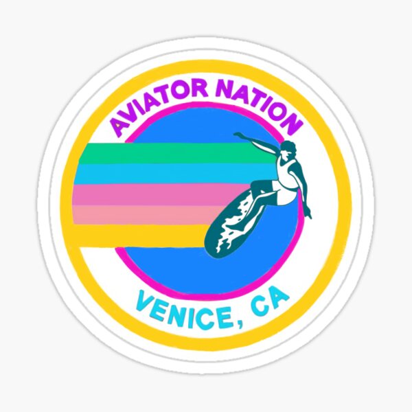"aviator nation logo " Sticker for Sale by ellaenochss | Redbubble