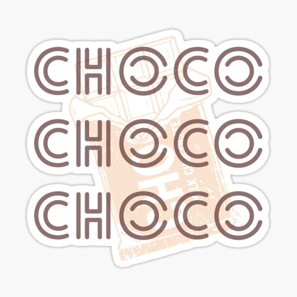 " choco choco choco transparent" Sticker for Sale by sennyko | Redbubble