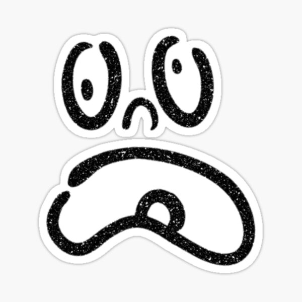 "Humorous And Scary Facial Expressions" Sticker by DressingRooms | Redbubble