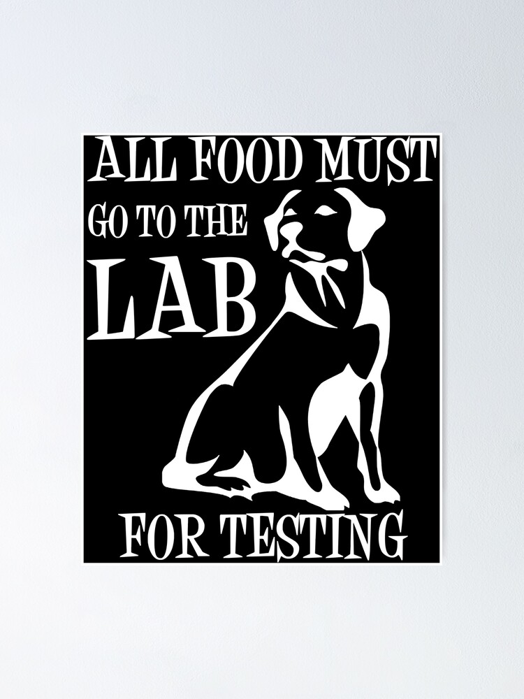 "All-Food-Must-Go-To-The-Lab-For-Testing-Essential-T-Shirt" Poster for ...