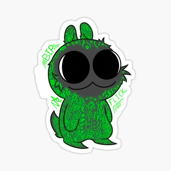 "Drawcember 12 of 31 - Electronic Bip" Sticker for Sale by GibThom ...