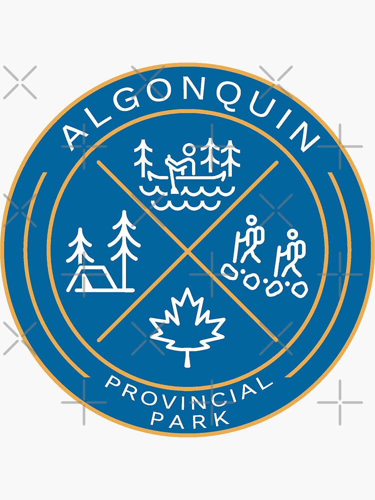 "Algonquin Provincial Park Heraldic Logo" Sticker for Sale by VanyaKar ...
