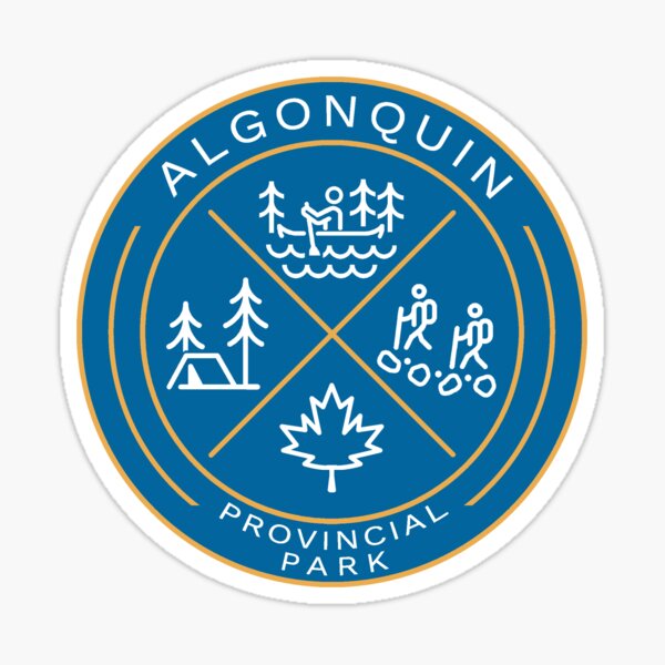 "Algonquin Provincial Park Heraldic Logo" Sticker for Sale by VanyaKar ...