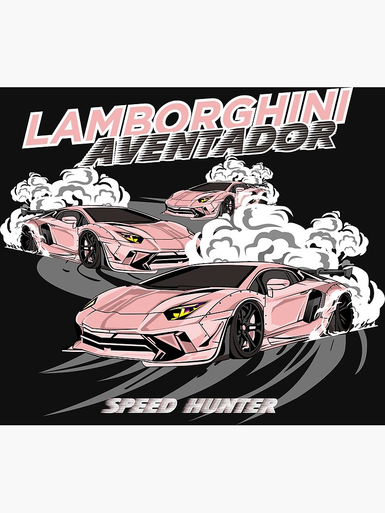 "Lamborghini Aventador SuperCar Race Pink" Poster for Sale by ...