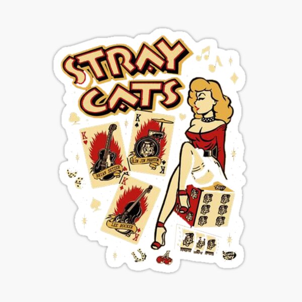 "stray cats band rock stray cats" Sticker for Sale by stonemintshop ...