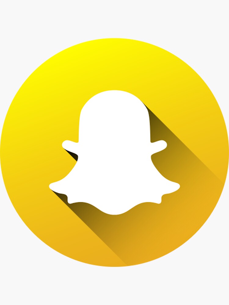 "Snapchat Circle Logo Shadow" Sticker by josephchill | Redbubble