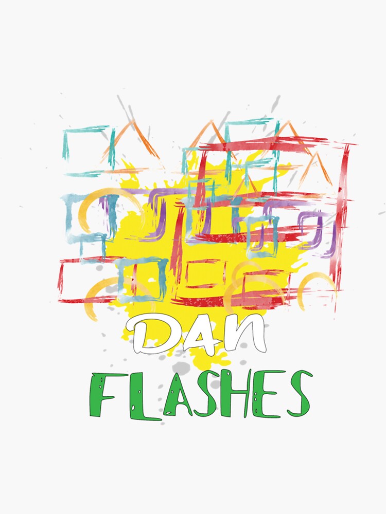 "Dan Flashes (5)" Sticker by Pinumidesign | Redbubble