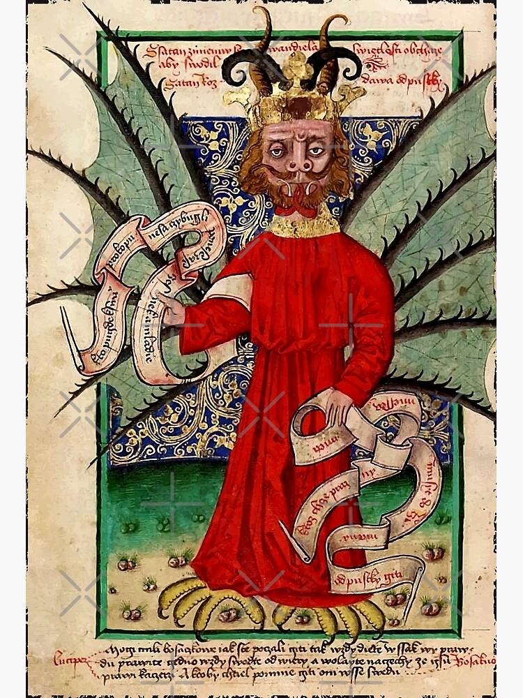 "15th century depiction of Satan" Poster for Sale by monsterplanet ...