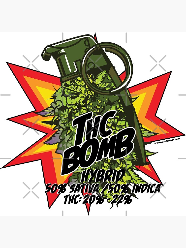 "THC Bomb Cannabis Strain Art " Art Print for Sale by kushcoast | Redbubble