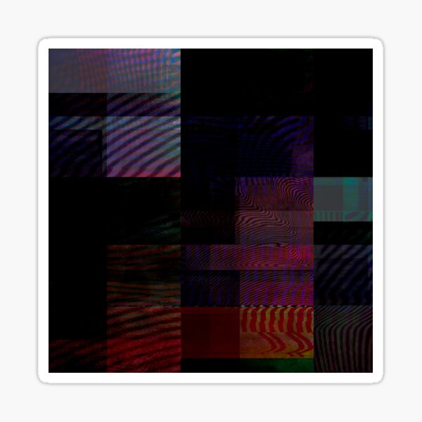 "glitch tile" Sticker by yasminablossom | Redbubble