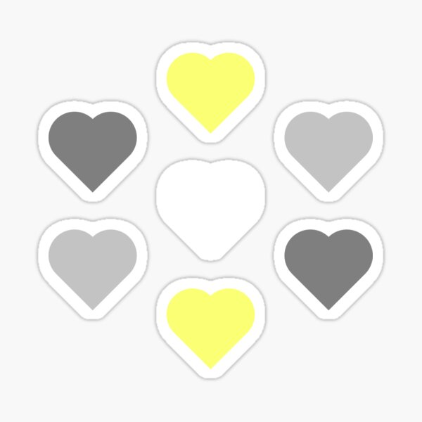 "Demigender Hearts Pack" Sticker by neopronouns | Redbubble