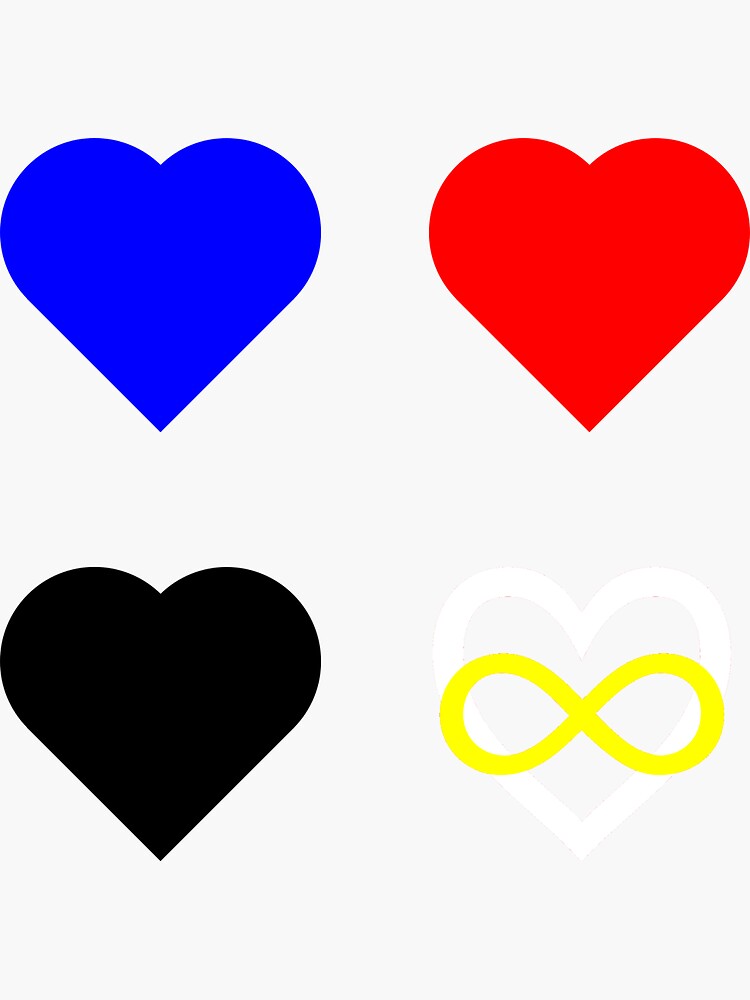"Polyamorous Hearts Pack" Sticker for Sale by neopronouns | Redbubble