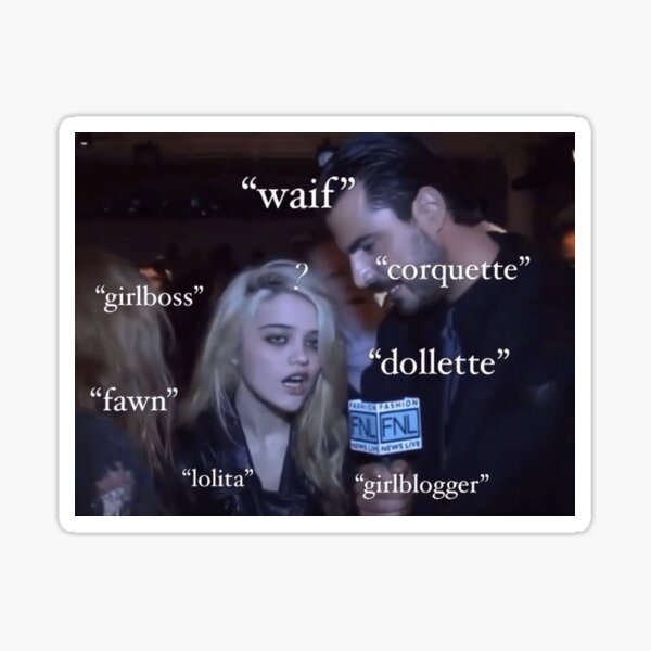 "Forced Aesthetic Mockery" Sticker for Sale by dollmostwanted | Redbubble