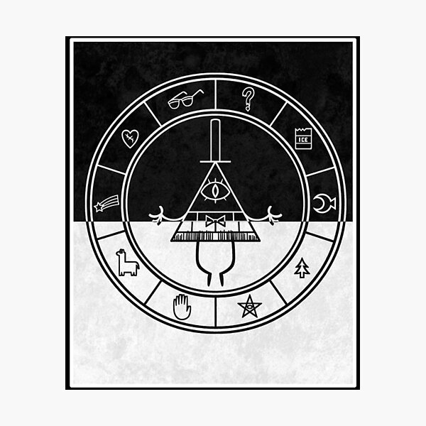 "gravity falls bill cipher wheel card" Photographic Print for Sale by ...