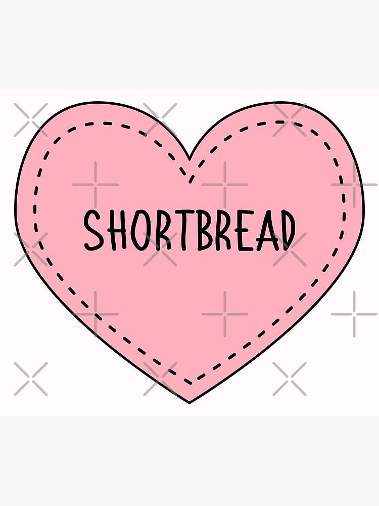 "Shortbread Cute Pink Cottagecore Heart Scottish Biscuit" Poster for ...