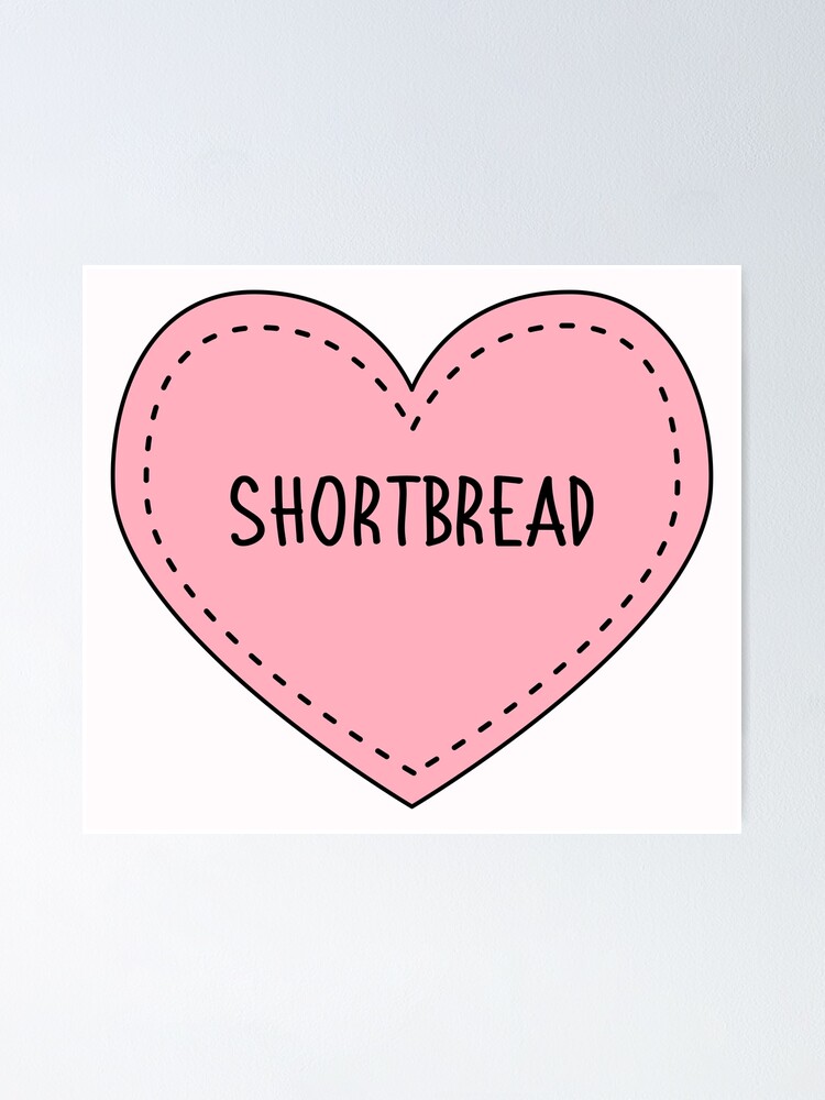 "Shortbread Cute Pink Cottagecore Heart Scottish Biscuit" Poster for ...