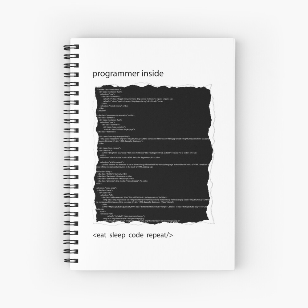 Cuaderno de espiral «Camiseta de programador, divertida camiseta de ...