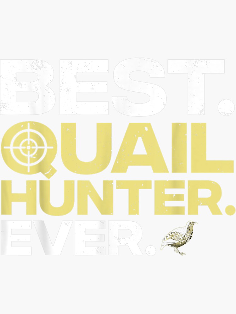 "Cool Quail Hunting Art Men Women Upland Hunting Bird Hunter" Sticker ...