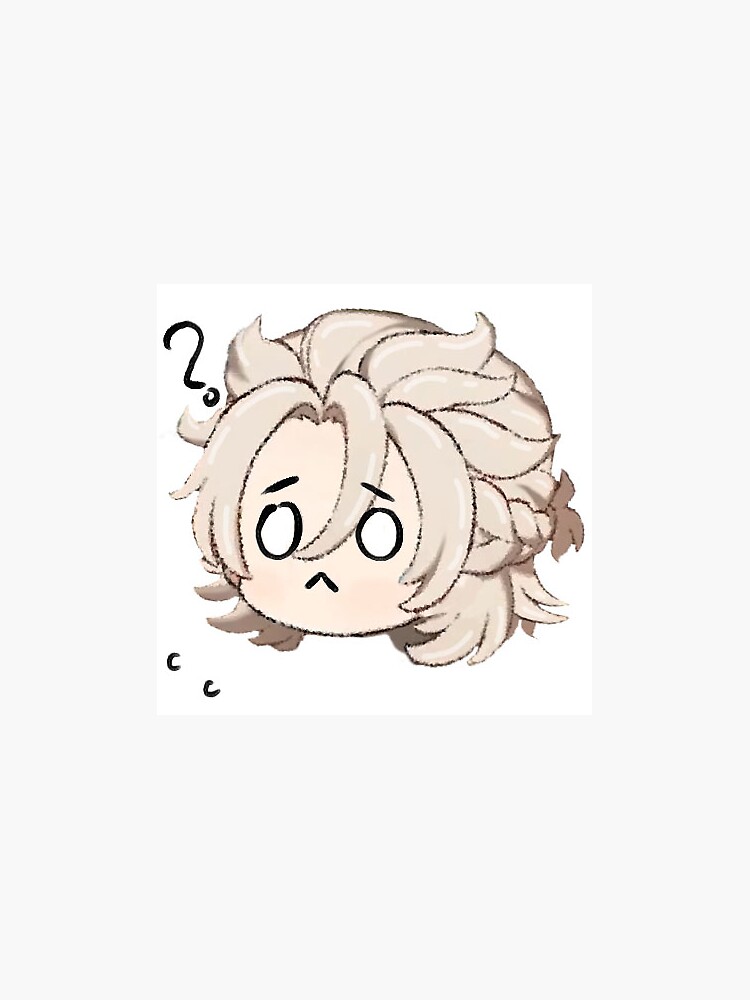 "Albedo — Genshin Impact — Chibi Confused" Sticker for Sale by ...