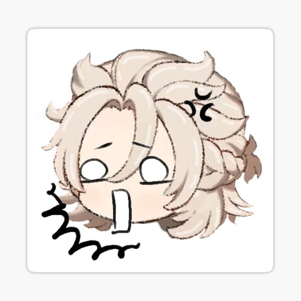 "Albedo — Genshin Impact — Chibi Angry Emoji" Sticker for Sale by ...