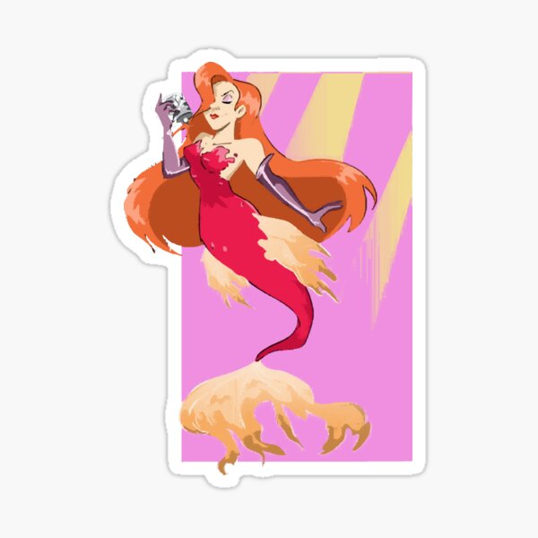 "Jessica rabbit art" Sticker for Sale by colbybraedin | Redbubble
