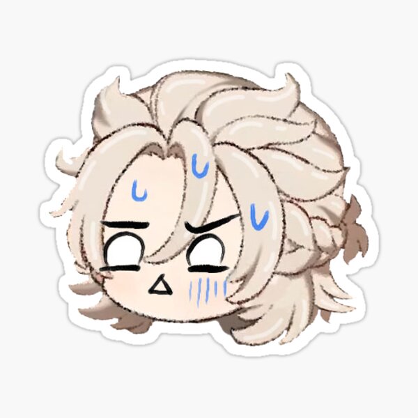 "Albedo – Genshin Impact – Chibi Preplexed Emoji" Sticker von ...