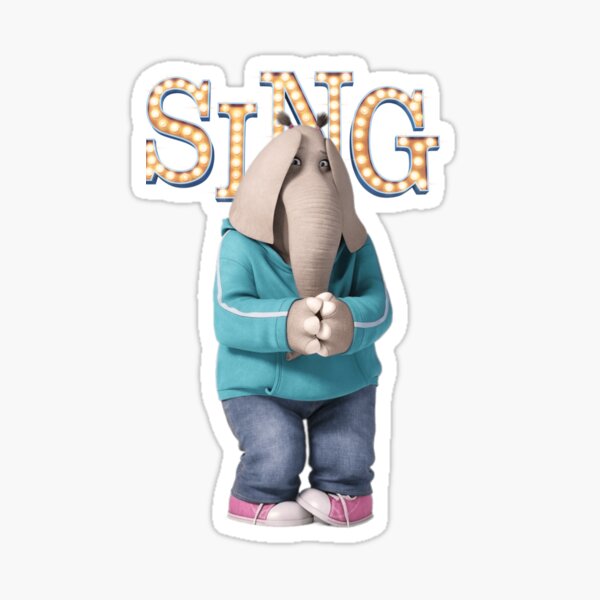 "Meena from SING movie" Sticker for Sale by kgiannoudis | Redbubble