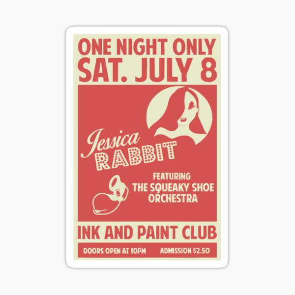 "Jessica rabbit art" Sticker by colbybraedin | Redbubble
