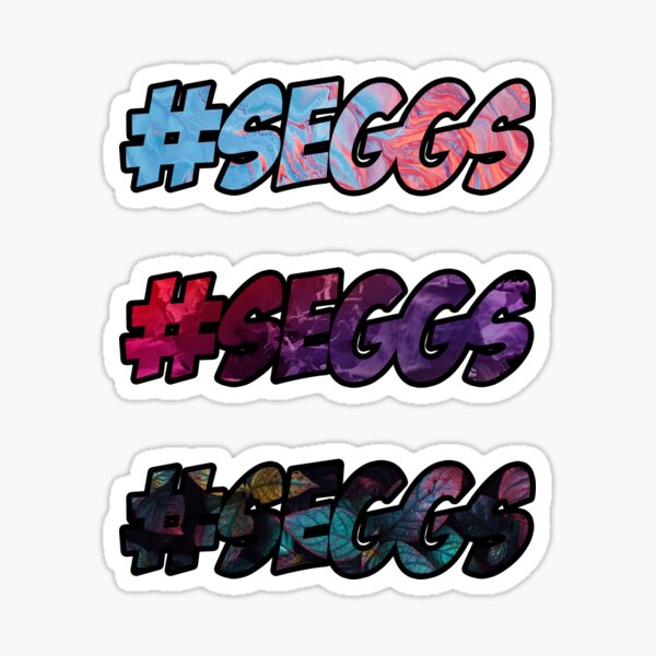 "Beautiful Pattern Seggs Sticker Pack - Paint Drip Bubbles Leaves ...